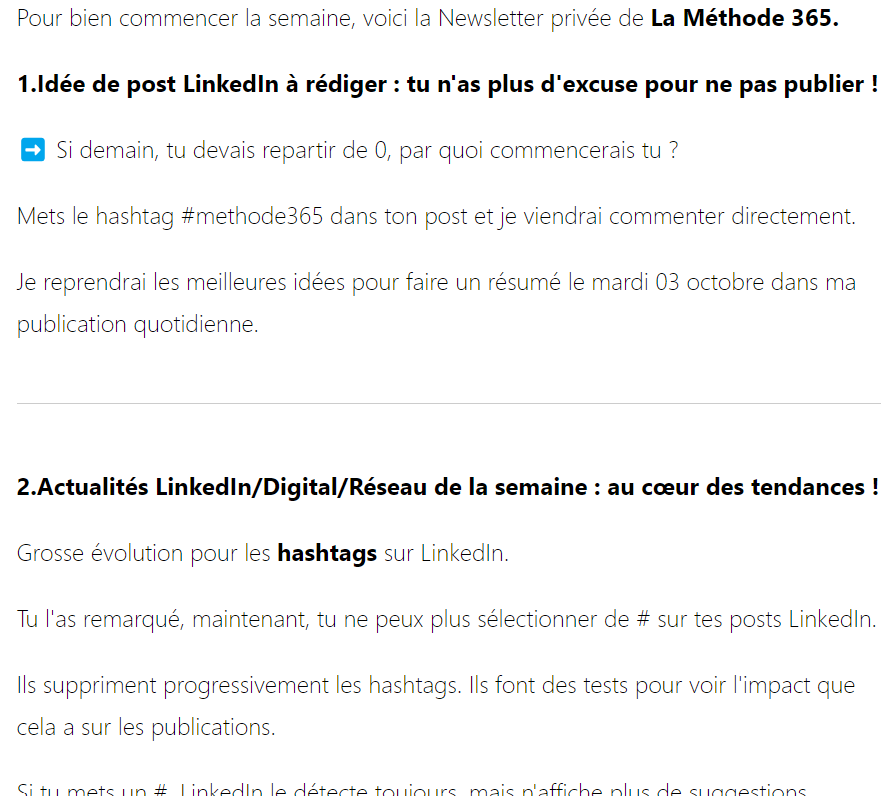 La Méthode 365 Accueil